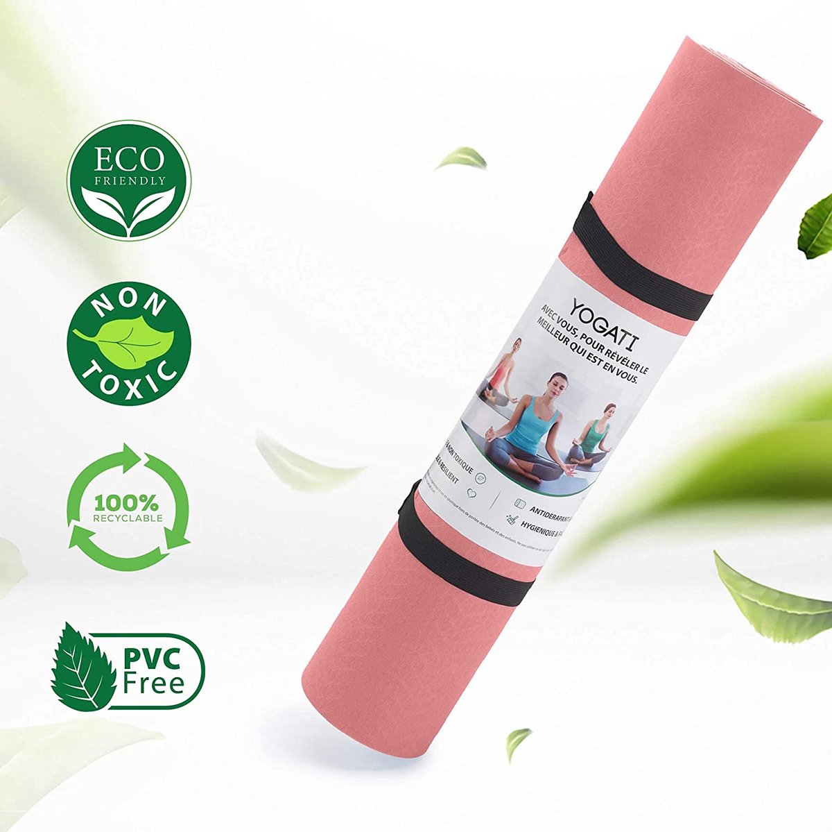YOGATI - Tapis de yoga écologique - TPE, tapis de yoga antidérapant et ...