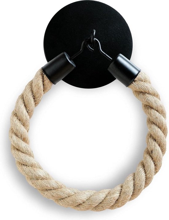 Toiletpapierhouder zwart mat zonder boren vintage - wc-rolhouder zwart ...