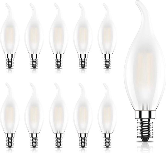 Retrostijl LED-kaarslamp - E14-fitting - warm wit - 1 stuk | bol