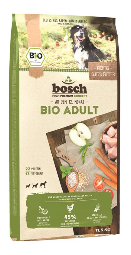 Bosch Bio-Adult - Hondenvoer met kip & appel - 11,5 kg | bol