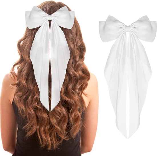 Grote strik haarspeldjes lange staart Franse lint haarspelden zacht ...