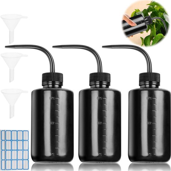 250 ml doseerfles 3 stuks spuitfles wasfles knijpfles kunststof ...