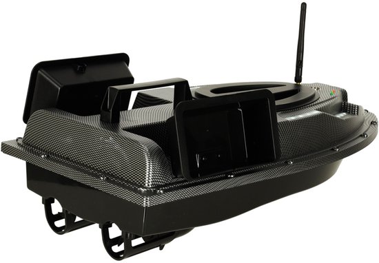 MOZY® - Voerboot - Zwart - tot 1,5 kg - met 2 Aascontainers ...
