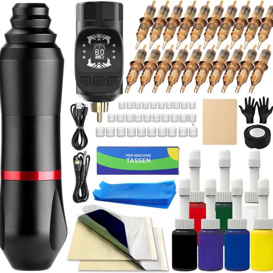 Tattoo Machine - Tattoo Set Draadloos - Tattoo Machines Beginner Set | bol