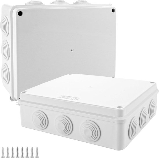 IP65 waterdichte opbouw verdeeldoos - 2 stuks - wit - 255 x 200 x 80 mm ...