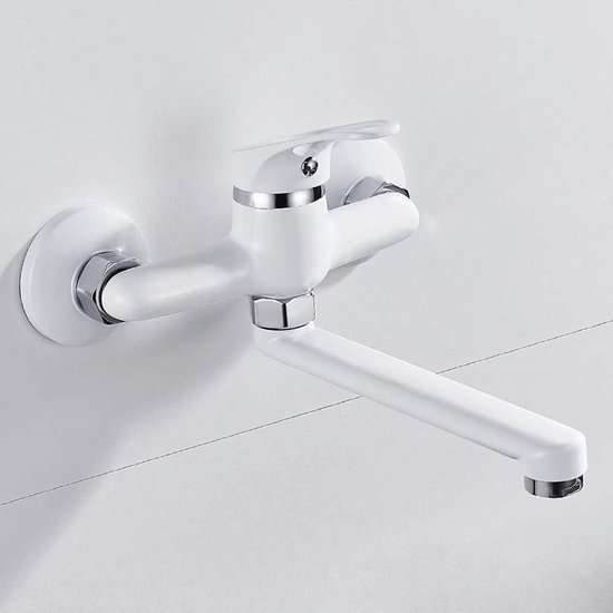 Long Spout Wall Fixture - Single Lever Mixer Tap 360° Rotatable ...