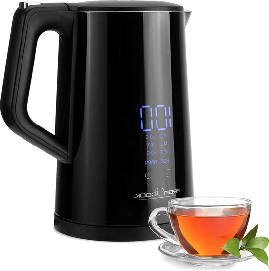 Moderne waterkoker met touchscreen - 1,7 liter - stijlvol en ...