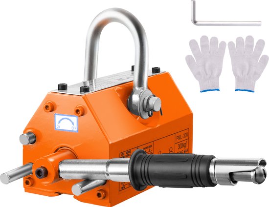 VEVOR Hefmagneet Kraanmagneet (300 kg Laadvermogen, 750 kg Trekkracht ...