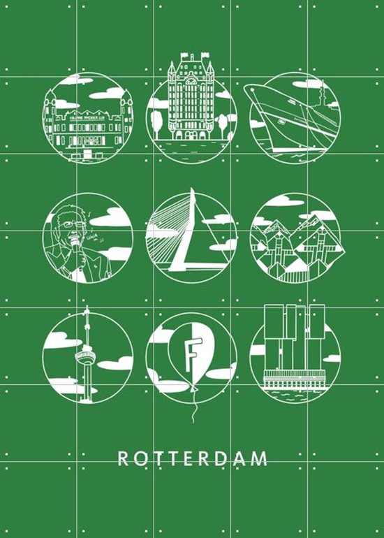 IXXI Rotterdam Icons - Mono, Art Studio Jet & Kunst in Kaart - 100 x ...