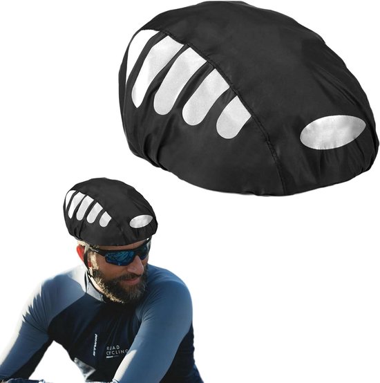 Rain Protection for Bicycle Helmet - Waterproof Reflective Cover with ...