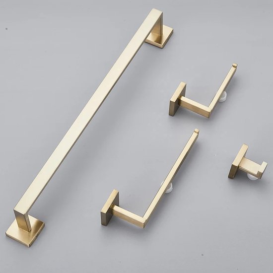 Geborsteld Gouden Badkamer Hardware Set, Inclusief Handdoekhouder ...