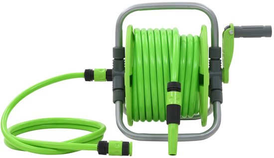 vidaXL Waterslanghaspel 20+2 m - Compact - Groen Waterslanghaspel ...