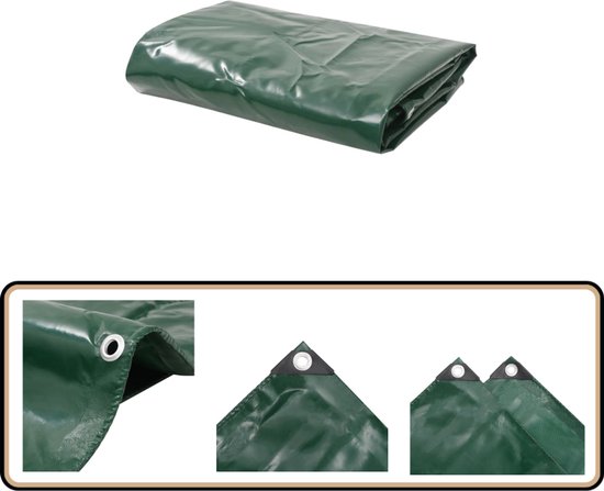 vidaXL Dekzeil 650 g/mÂ² - 4x7 m - Groen Afdak Doek - Tuindekzeil ...