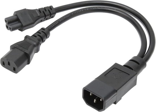 IEC 320 C14 Male naar C13 C5 Female Power Y Type Splitter Adapter Kabel Cord 10A 250V... | bol