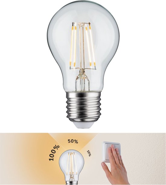 Filament 230 V 3-Step-Dim LED-gloeilamp E27 470lm 5W 2700K dimbaar Helder | bol