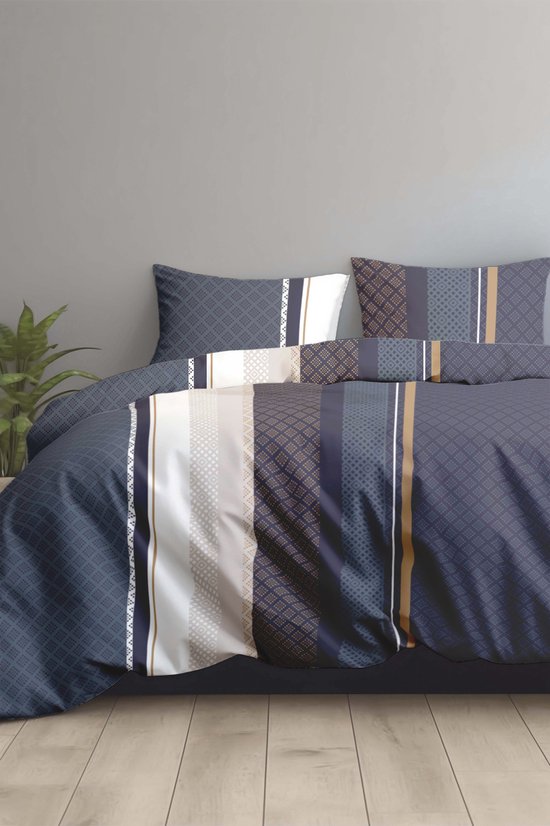 Dekbedovertrek 100% Katoen Premium - 240 x 220cm - Sonja Blue | bol