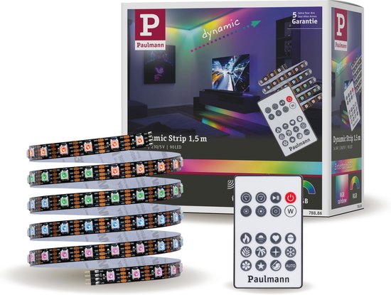 EntertainLED LED Strip Dynamic RGB Volledige set 1,5m 3W 60 LEDs/m RGB+ ...