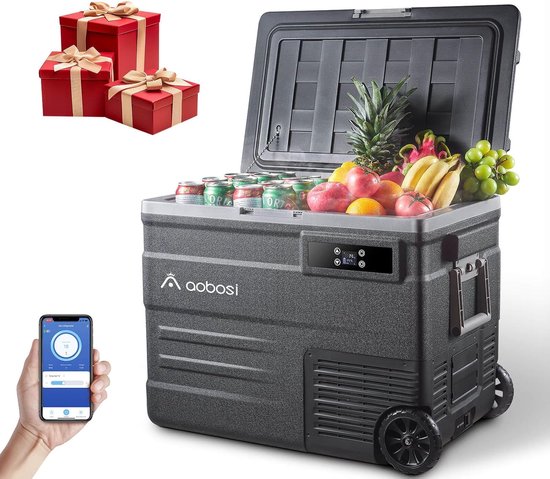 Elektrische koelbox 55 liter met wifi-app-bediening -30 °C tot 20 °C voor auto,... | bol