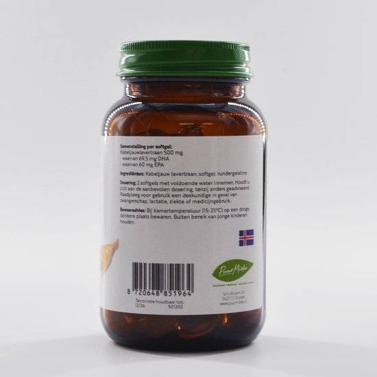 Levertraan Kabeljauw - 500mg - 100 softgels | bol