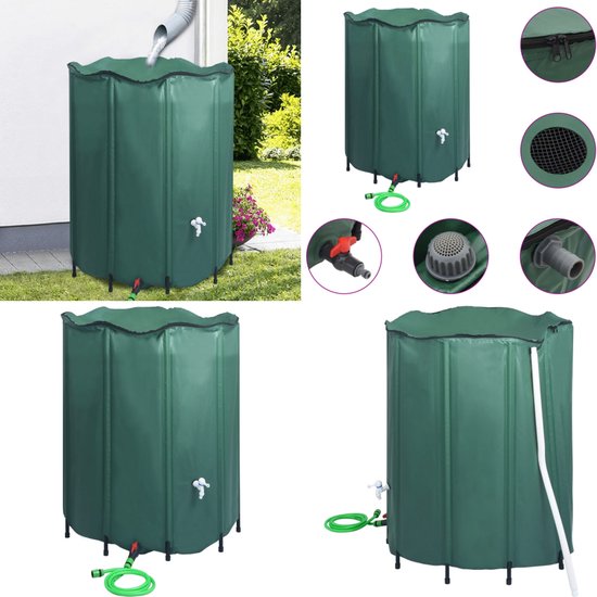 vidaXL Regenton inklapbaar met tap 1000 L Regenton - Regenwateropvang ...