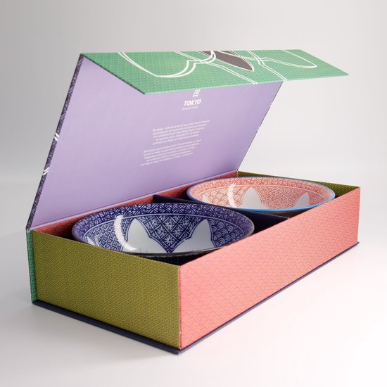 Tokyo Design Studio – Lily Flower – Ramen bowl Set - Noodle kom – Rood ...