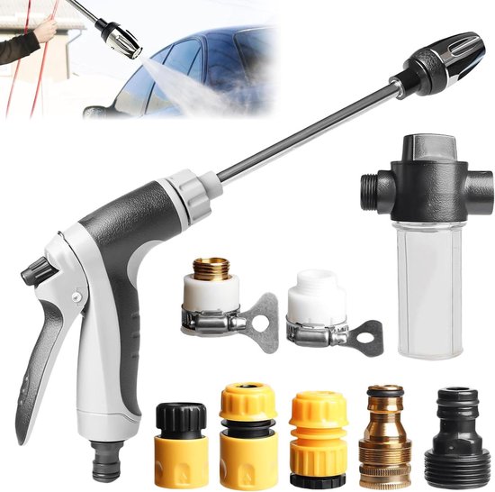 - Hogedruk power-waterpistool turboreiniger voor tuinslang- Tuinslang ...
