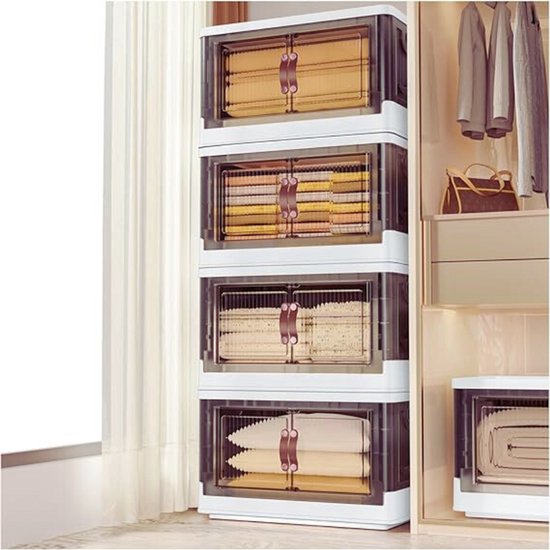 4-Pack Grote Opvouwbare Opbergboxen Met Deksels - 95L Per Bak ...