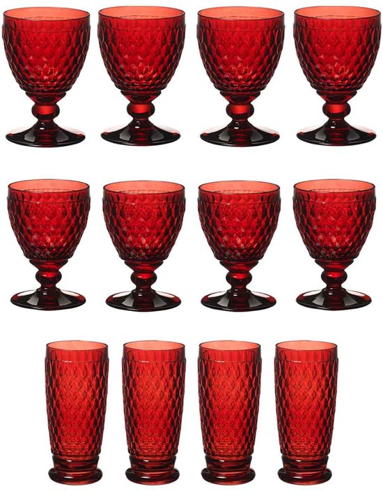 Wein- & Longdrinkgläser Boston Coloured Set van 12 | bol