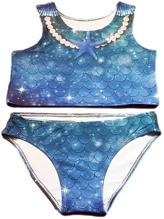 Mermaid Sisters Bikini Star of the Sea Blue - Bikini meisjes - Badpak ...