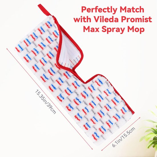 Sgizoku Spray Mop Pad Vervanging is compatibel met Viledas ProMist MAX ...