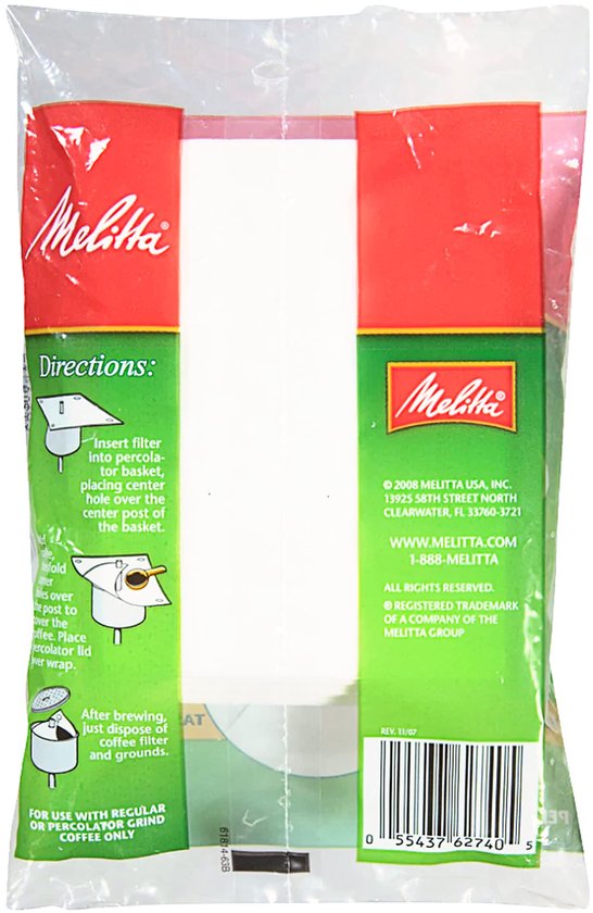 Melitta Wrap Around Coffee Filters 627402-40 Ea (3) van Melitta | bol