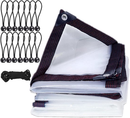 Waterdicht transparant zeil - multifunctioneel afdekzeil - 3 x 6 m | bol