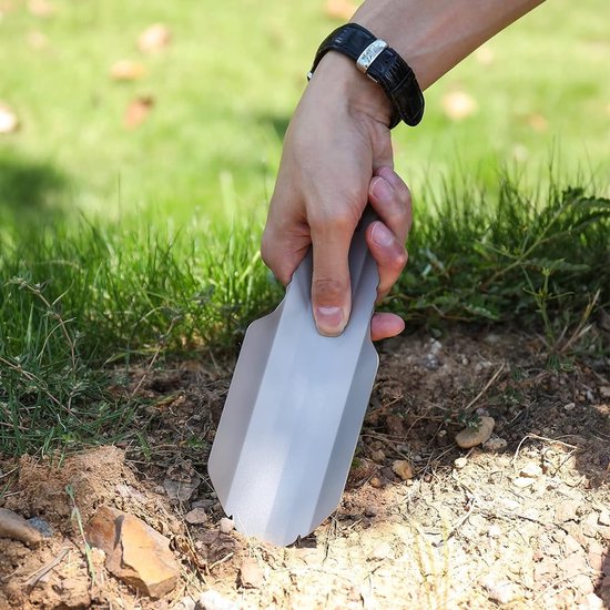 Mini-tuinschep - multifunctionele, inklapbare schep - titanium ...