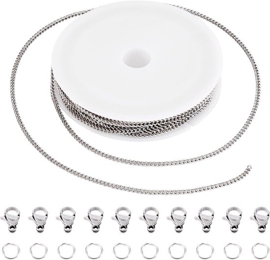 Messing Twisted Chains Ongelaste Cross Link Chain Extension Kettingen ...