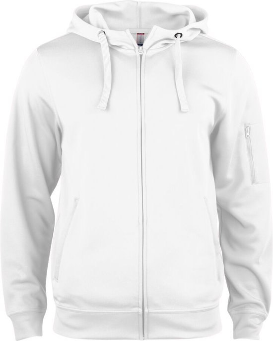Clique Basic Active Hoody Full Zip 021014 - Wit - S | bol