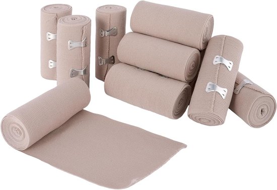 12 Stuks Elastische Bandage Wrap Zelfklevende Verbandrol - Polsen Knie ...