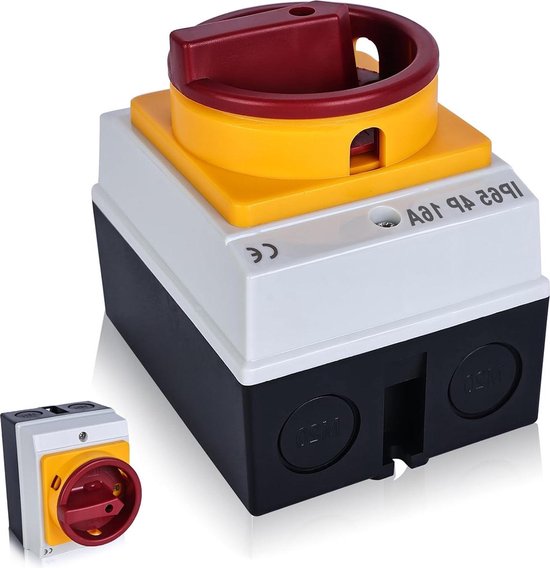 Hoofdschakelaar lastscheider 4-polig 75 kW 16 A noodstopschakelaar IP65 ...