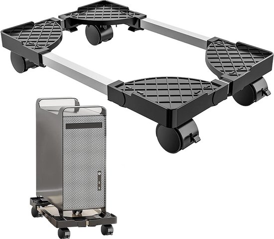Universeel instelbare CPU-standaard met 4 wielen - Onder bureau ...
