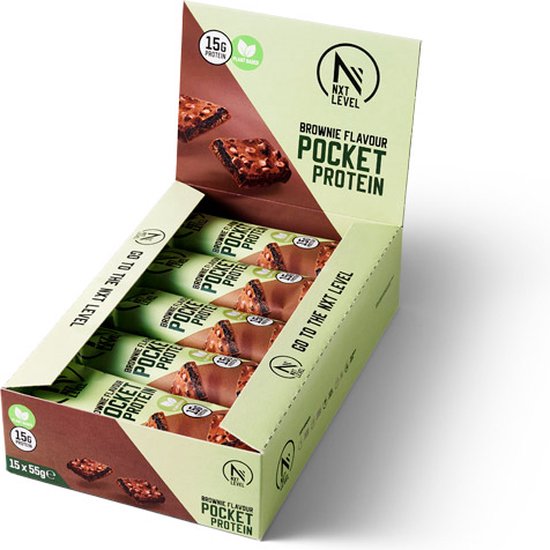 Pocket Protein Vegan Brownie - 12 repen | bol