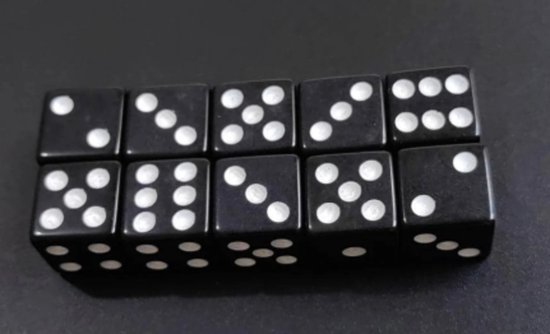 Dobbelstenen - Zwart - Dobbelen - Zwarte Dobbelstenen - Yahtzee ...