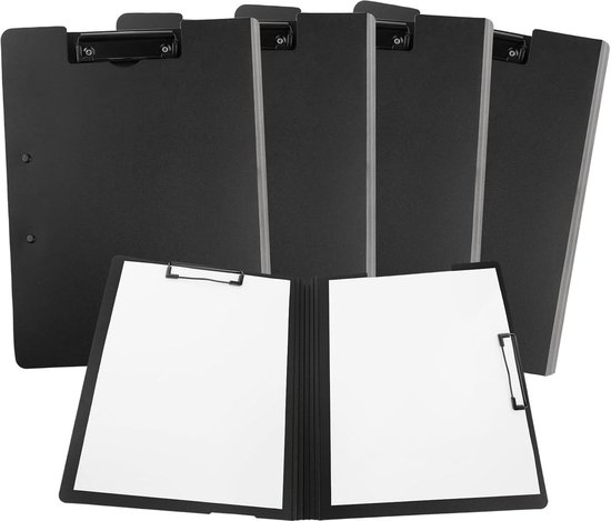 Clipmap A4 met deksel- Pak van 4, licht plastic klembord voor Shop ...