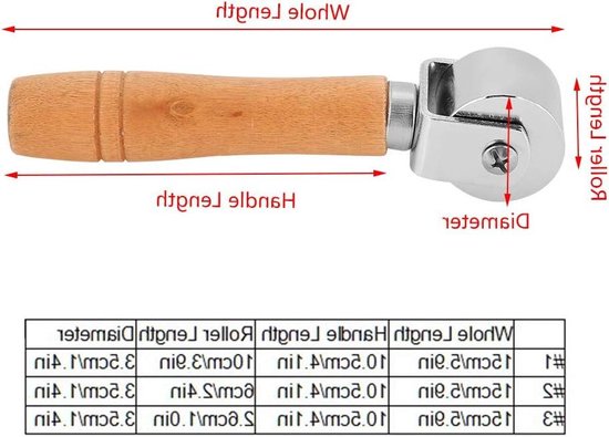Houten handvat opspanplaat Edge Creaser gereedschap - leder drukrol ...