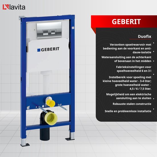 Inbouwreservoir Complete Toiletset Geberit Duofix Basic - Inbouw WC ...