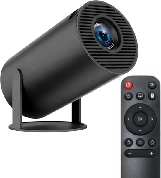 Mini Beamer zwart 4k Projector met WIFI Filmprojector HDMI & USB voor ...