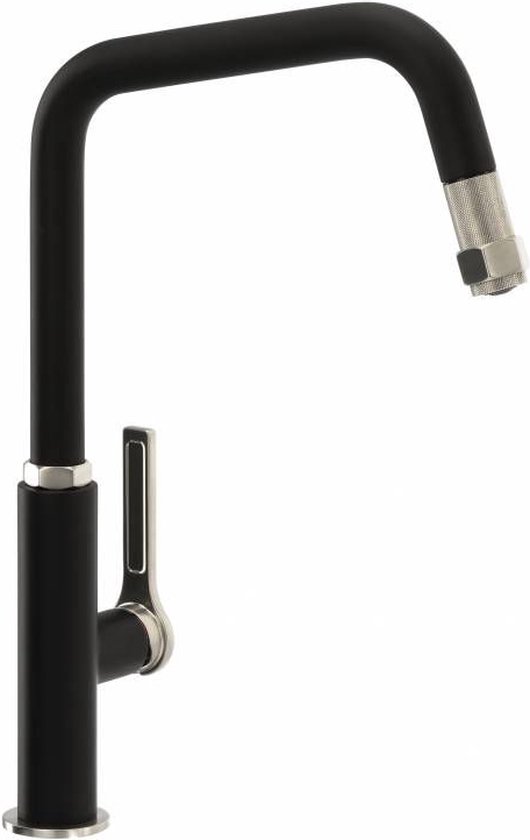Abode Hex uittrekbaar keukenkraan mat zwart | bol