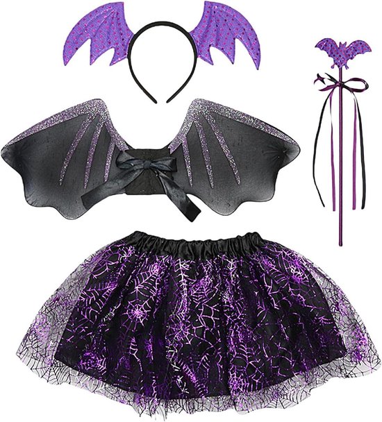 Halloween Bat Costume for Girls - Girl's Bat Halloween Costume Set with ...