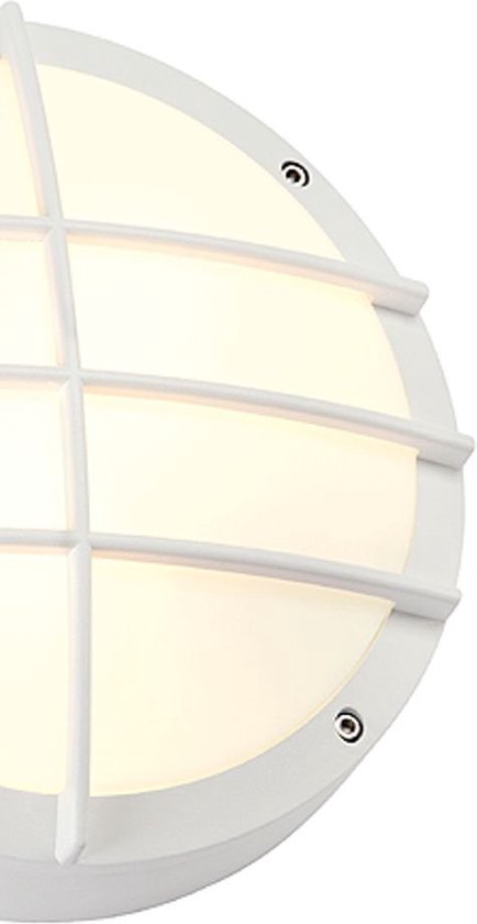 SLV buiten wandlamp Bulan Grid - wit | bol