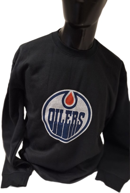 EDMONTON OILERS-BLACK-SWEATER-CREWNECK-L | bol