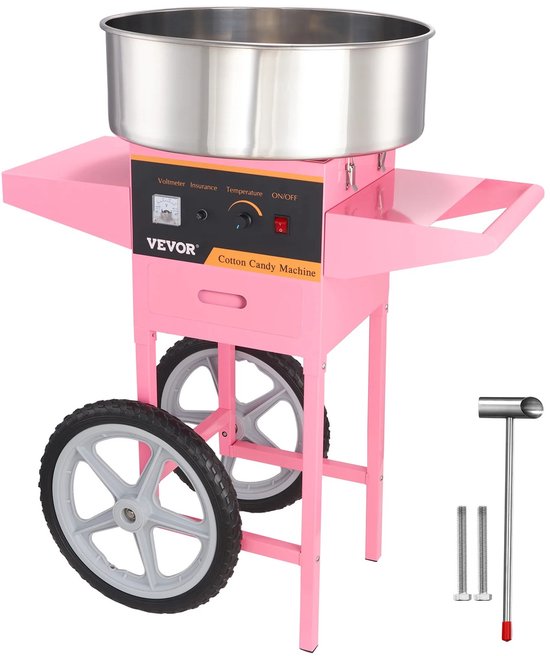 Bolliving - suikerspin machine - elektrisch - met winkelwagen - 1000W ...