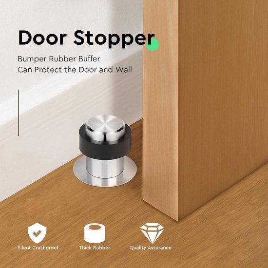 Deurstopper muur 12 stuks bodem 304 roestvrij staal 3M-sticker ...